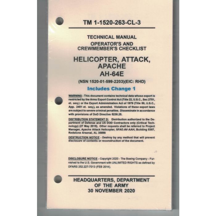 AH-64E Version 6 Checklist- Cardstock